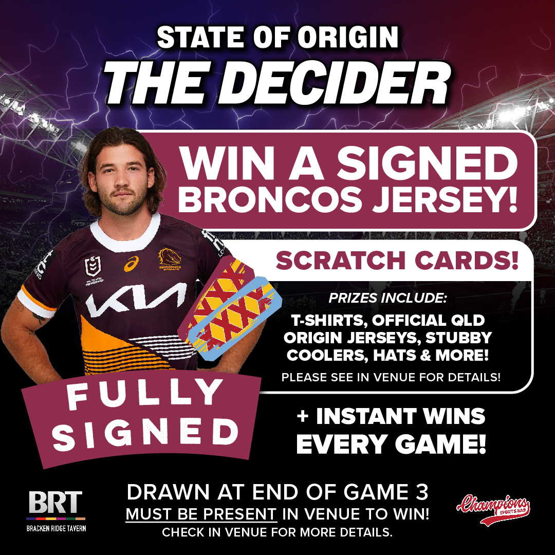 Watch State Of Origin: Live – Bracken Ridge Tavern